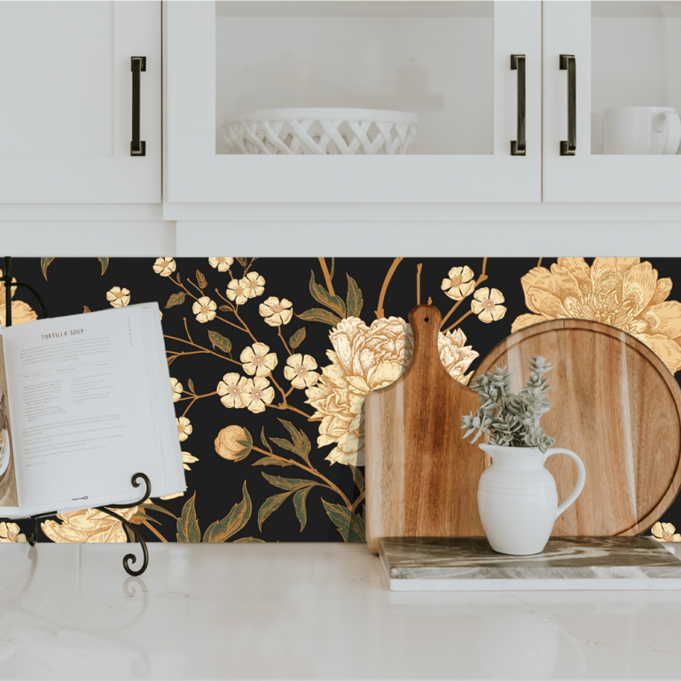 Regal Floral Splashback | Custom Regal Floral Splashbacks