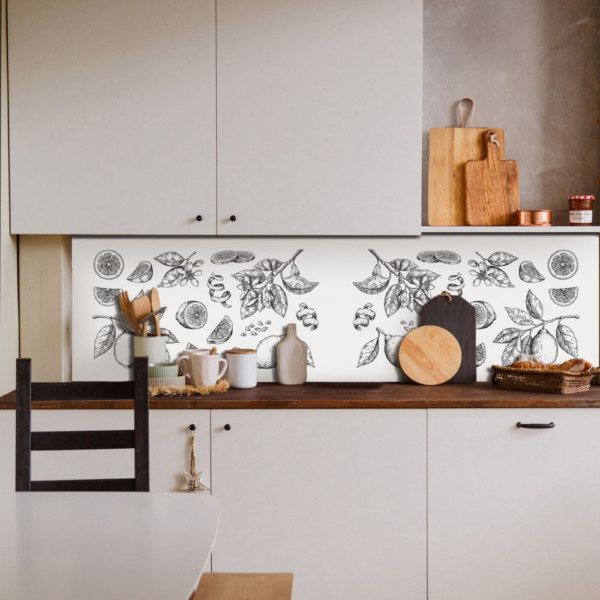 Blossom Drawing | Kitchen Splashback | Bespoke Acrylic Panel