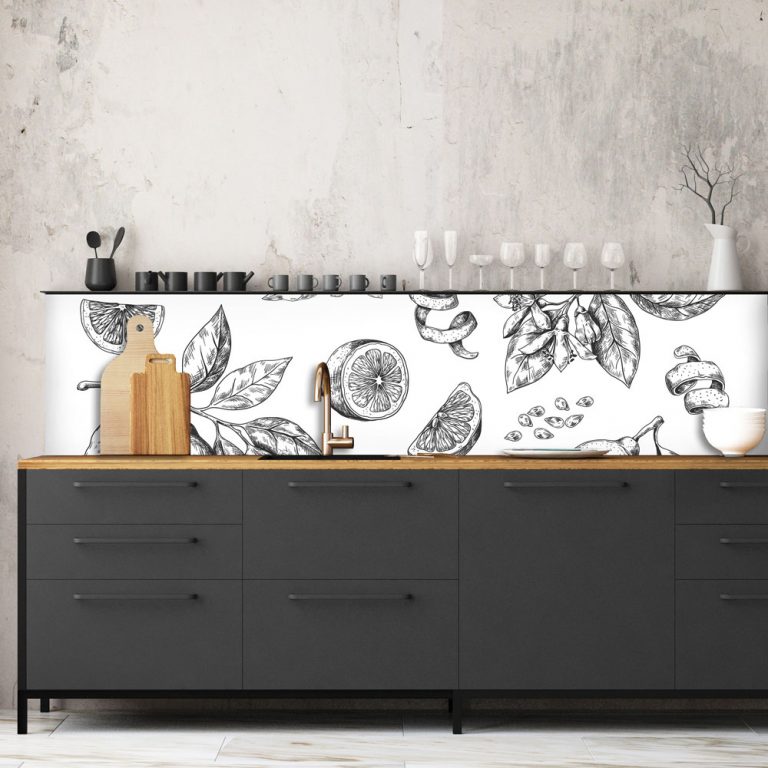 Blossom Drawing | Kitchen Splashback | Bespoke Acrylic Panel
