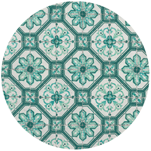 Green Mosaic Tile Pattern Splashback