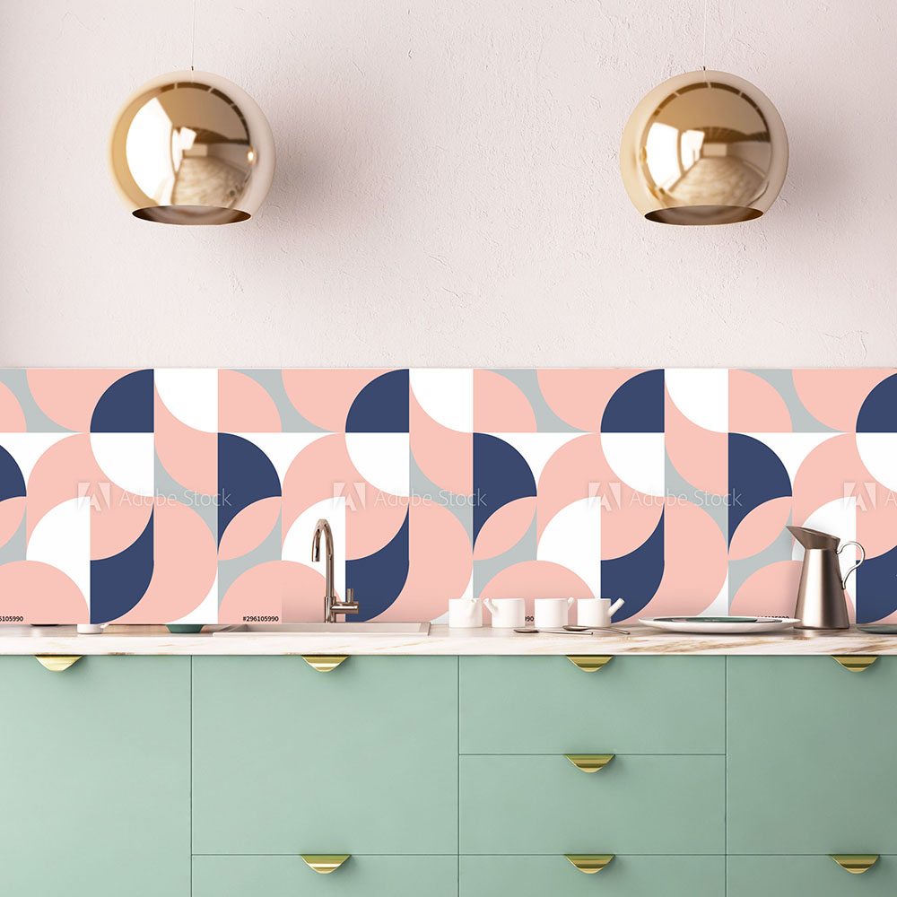 Retro Scandi Pattern Splashback Splashback - Custom Splashbacks