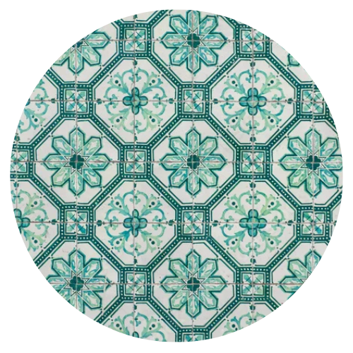 Green Mosaic Tile Pattern Splashback