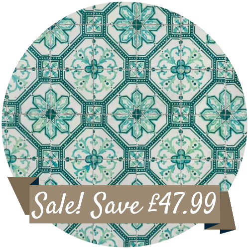 Green Mosaic Tile Pattern Splashback | Custom Splashbacks