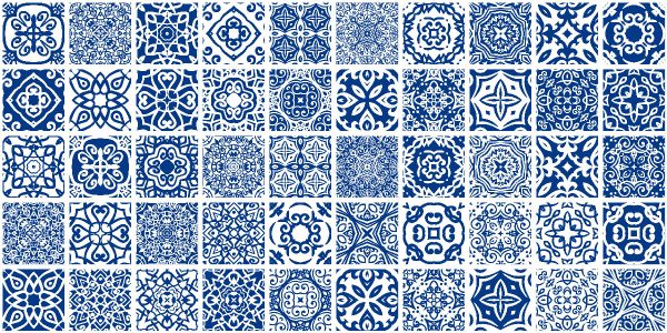 Blue and White Tile Splashback Sample | Custom Splashbacks